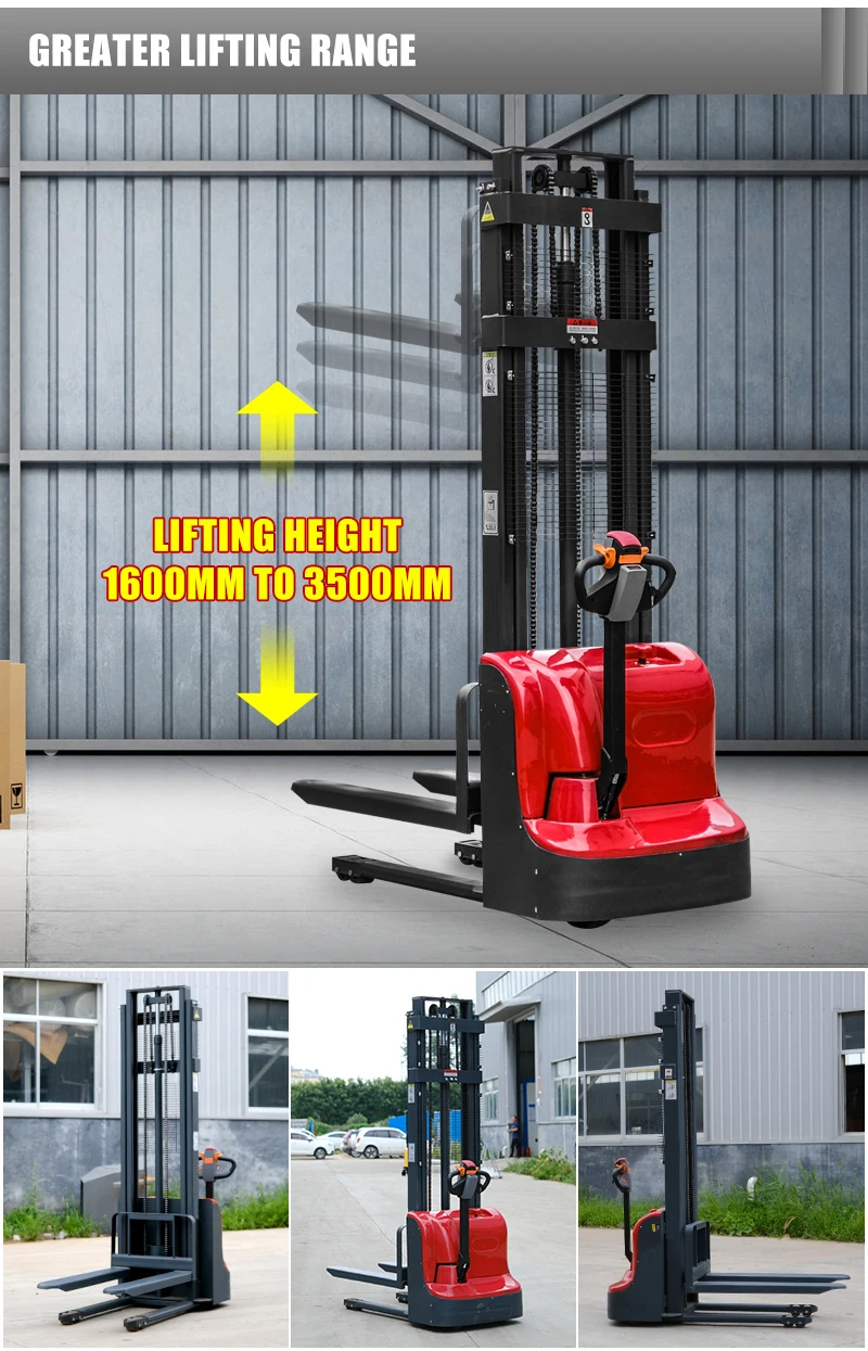 Lifting Semi Electric Stackers Pallet Stacker Walking Type Electric ...