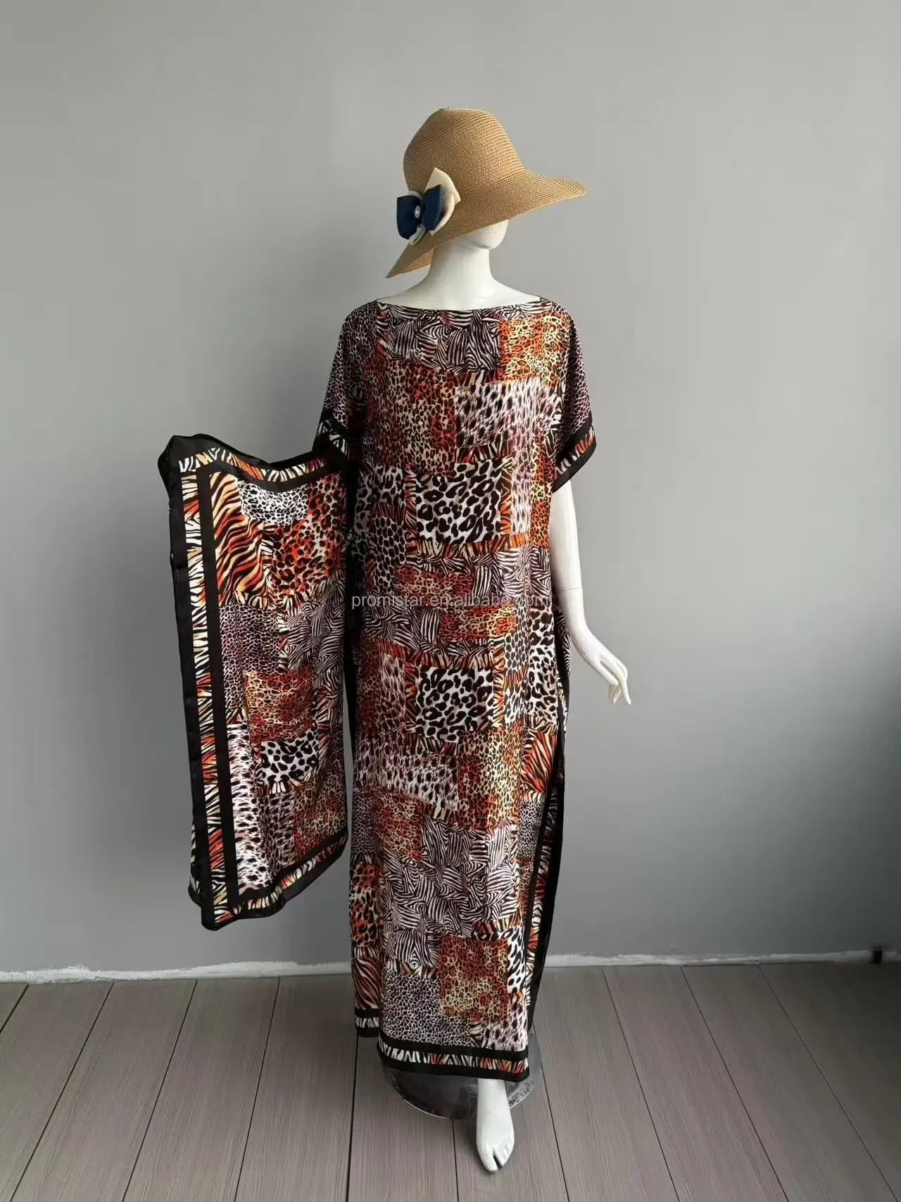 PROMISTAR 2025 Wholesale Luxury Designer Silk Printed Robe