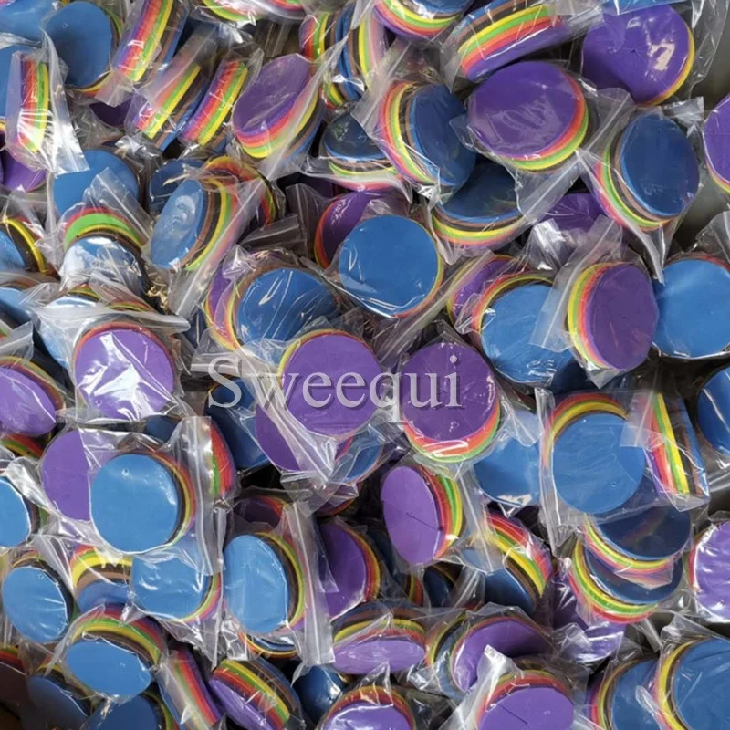 Round Fraction Disc Kit Educational Math Toy Rainbow Fraction Circles ...