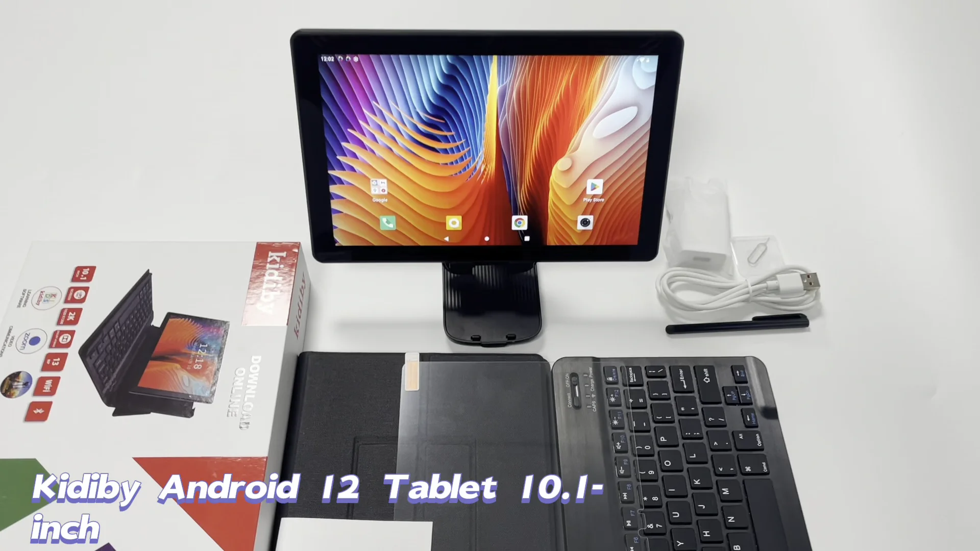 Kidiby Tablet Computer Android 12 Tablet Pc 10.1 Inch Incell 2k Screen ...