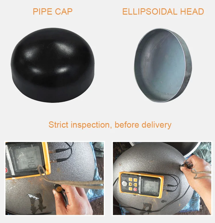 MS End Cap Sch80 Steel Pipe Fitting ASTM A234 WPB