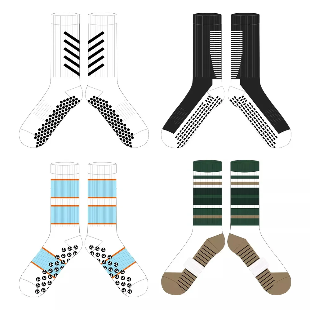 Wholesale Elite Soccer Grip Socks Crew Designer Custom Performance Anti ...
