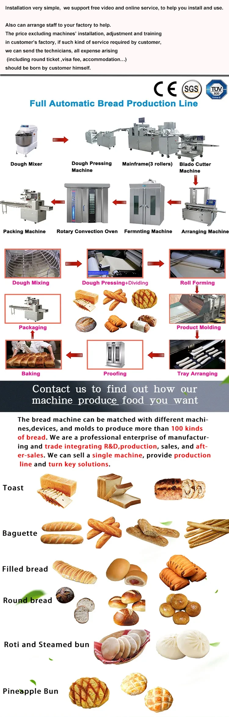 Efficient Baguette Loaf Production Line - High Productivity