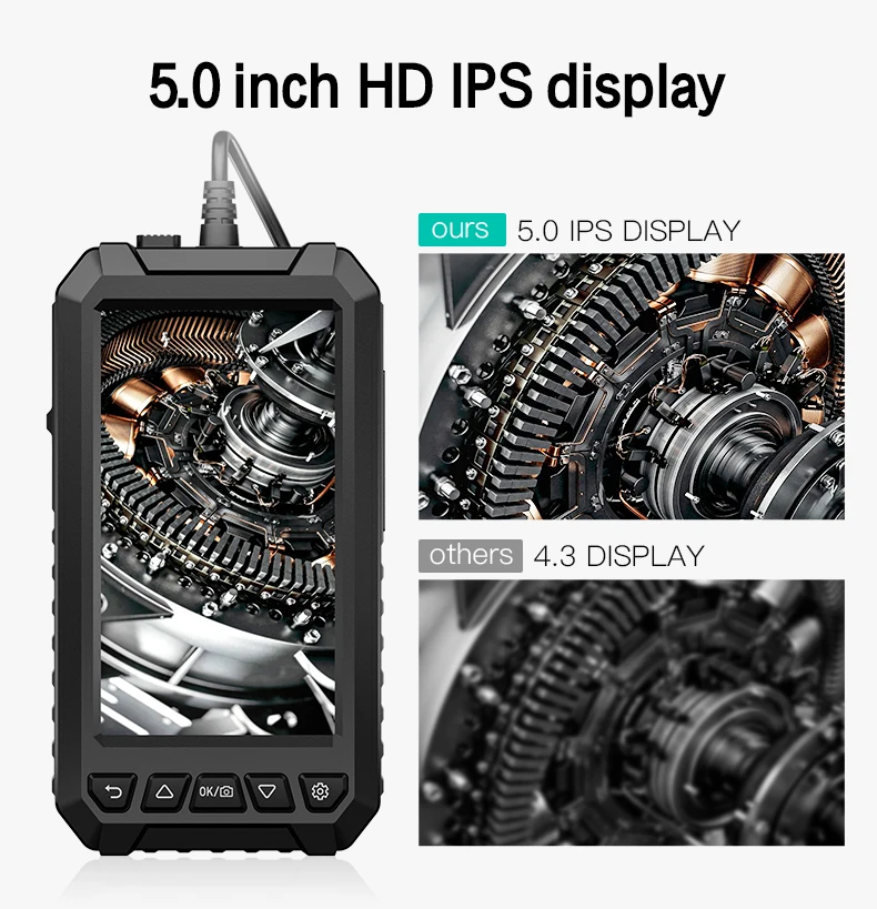 8mm High Resolution Industrial Video Scope Borescope for Car Engine ...