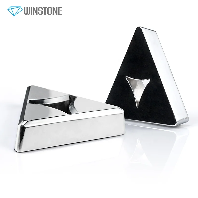 Custom Triangle Shaped Corporate Logo Die Cast Metal Paperweight - Buy ...