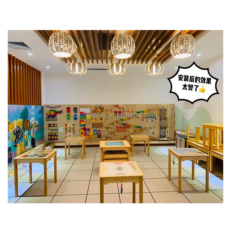 Kindergarten Customized DIY Wooden Educational Wall Panels