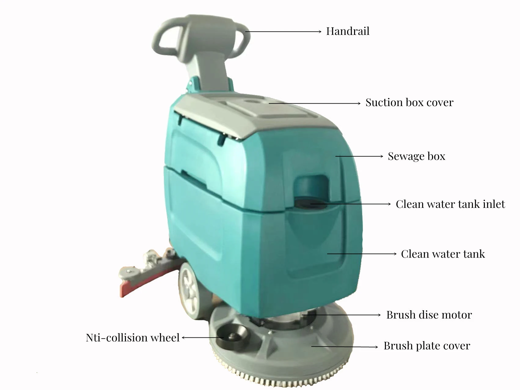 Commercial Floor Rotating Cleaning Scrubber Brush Machine For Sale ...