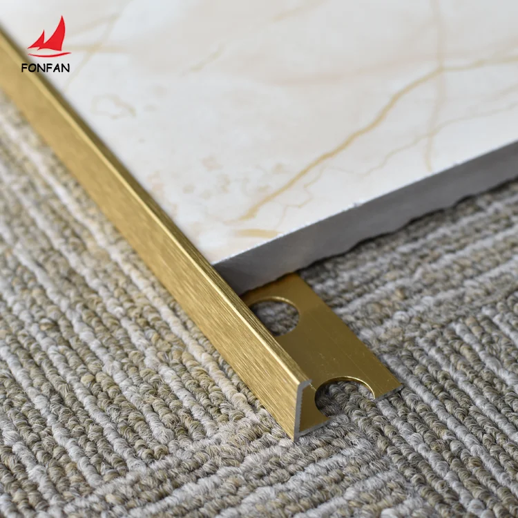 Aluminium Profile Ceramic Tile Edging Strips L-shaped Flooring Corner ...