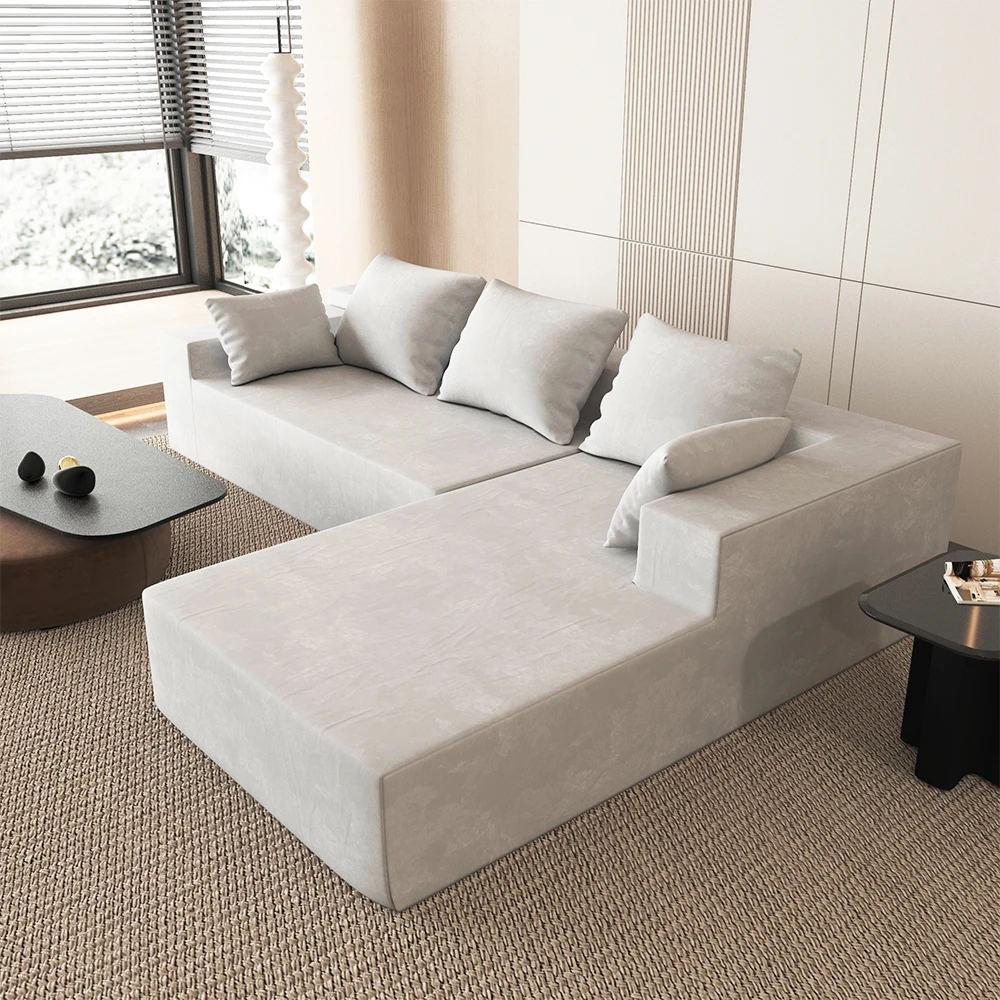 Nordic L/i Shape Sectional Sofa Bed With Ottoman Modular Combination ...
