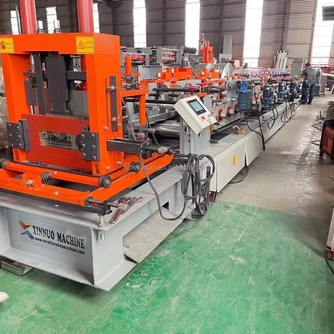 C And Z Shape Purlin Metal Steel Roll Forming Machine Full Automatic Hydraulic Metal Steel ...
