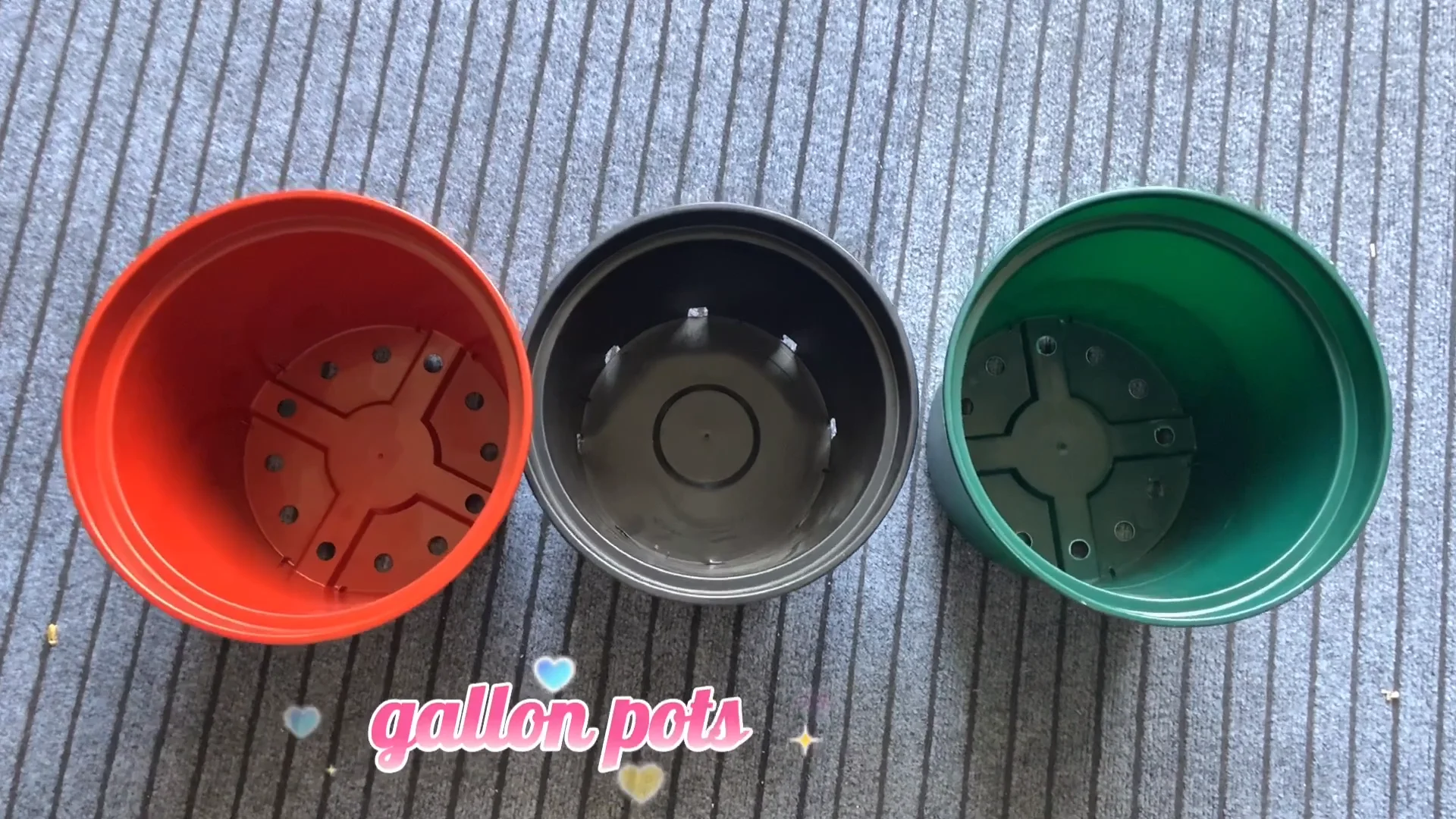 1 2 3 4 5 Gallon Plastic Pots 2.8l Black Ps Gallon Nursery Flower Pot ...