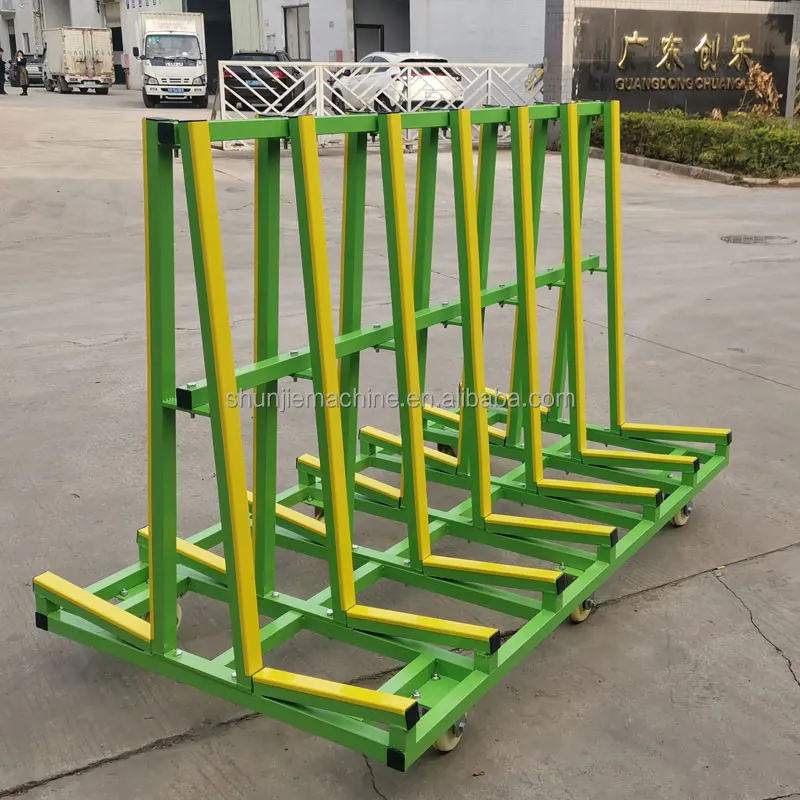 Customized 78 Inches a Frame Glass Transport Cart Rack