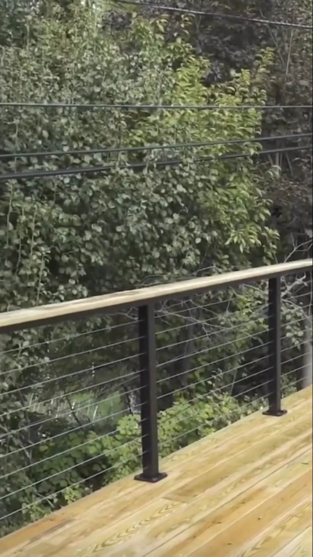 Wire Rope Cable Railing 40x40 50x50mm Staircase Wire Rope Balustrade ...