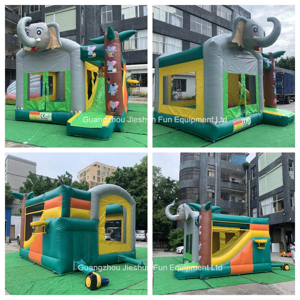 Outdoor Commercial Grade Elephant Carton Inflatable Bouncer