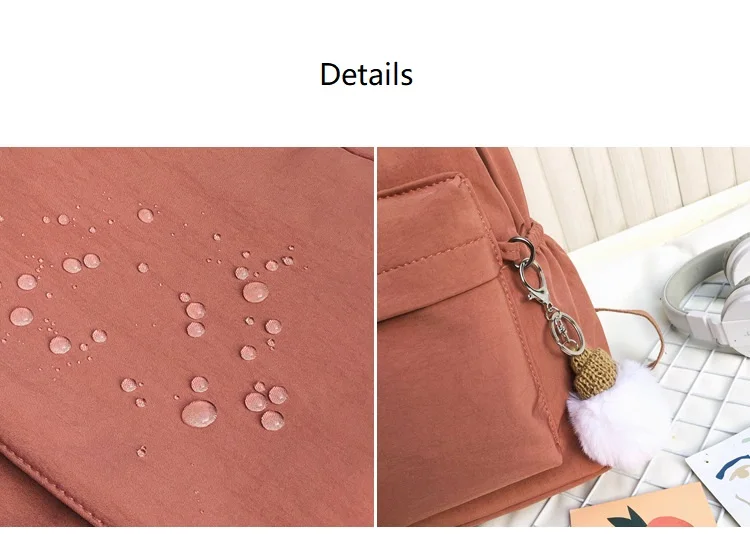 Girls Student Nylon Simple Cute Yellow Backpack - Buy Yellow Backpack ...