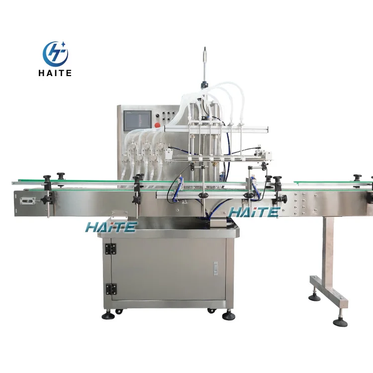 Automatic 4 Nozzle Filling Machine with Conveyor Belt