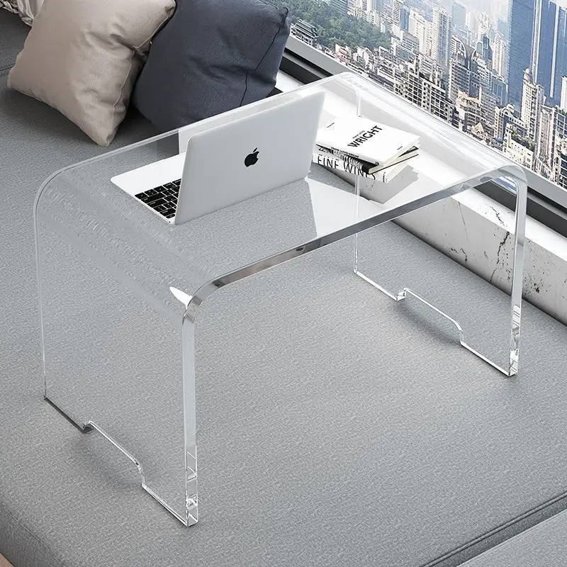 Glass Bent Clear Acrylic Office Acrylic Desk Table U-shape Acrylic ...