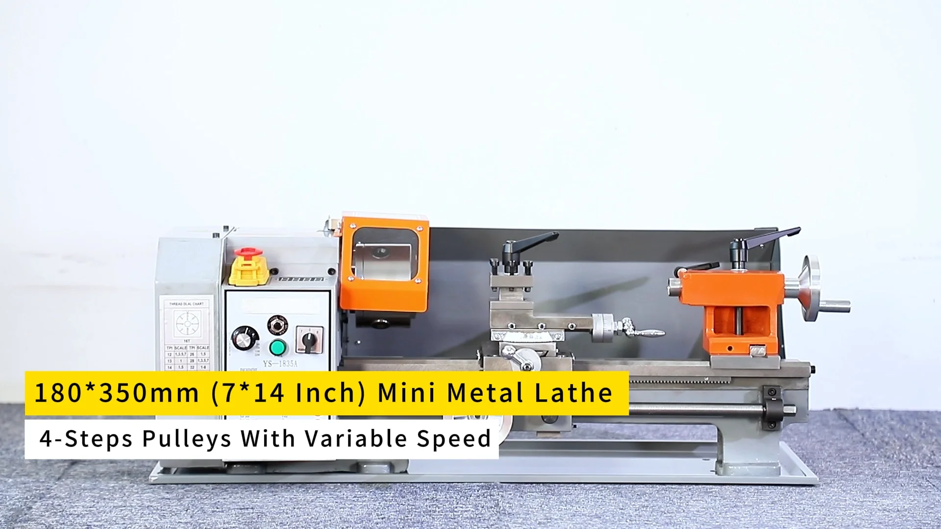 4-steps Pulleys With Variable Speed 500w Precision 7"x14" Mini Metal Lathe Machine - Buy Mini ...