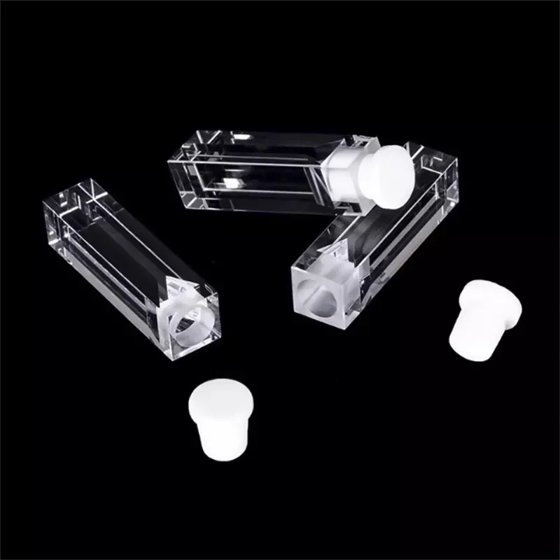 Micro Fluorescence Quartz Cuvette Spectrophotometer Cell With Stopper ...