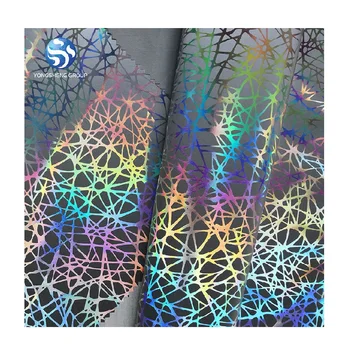 Color Changing Reflective Fabric Rainbow Reflector Fabric Black Backing ...