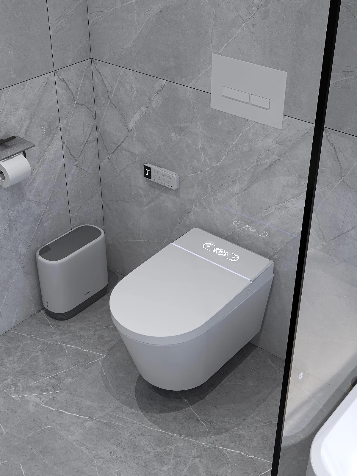 Automatic Ceramic Mounted One Piece Tankless Bowl hang Intelligent ...