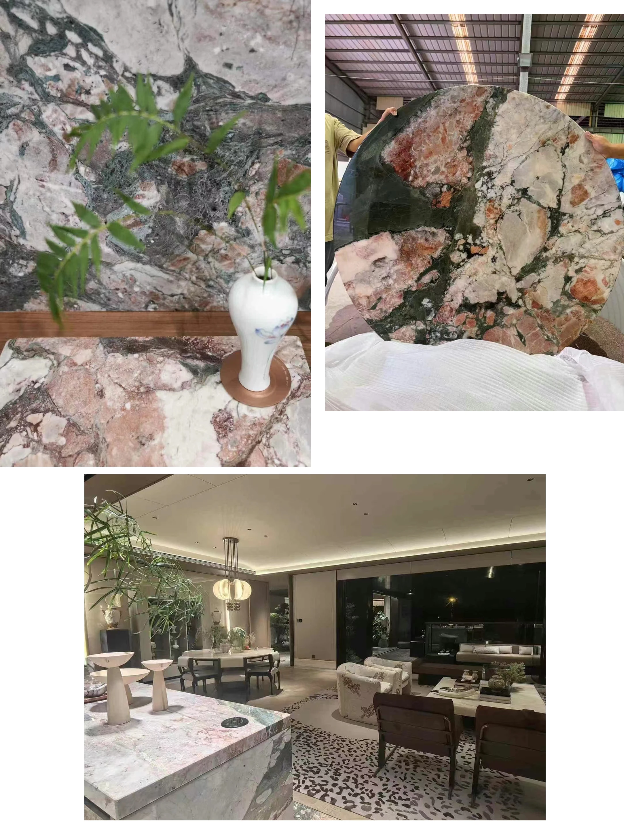 Interior Home Bathroom Decoration Natural Stone Four Season Sakura Pink ...