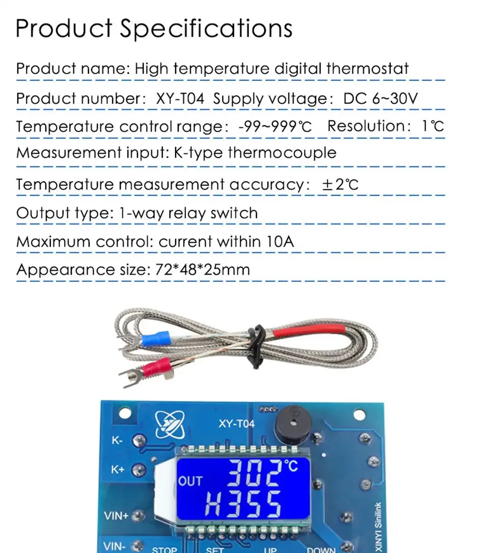 WIFI remote digital temperature controller thermocouple high ...