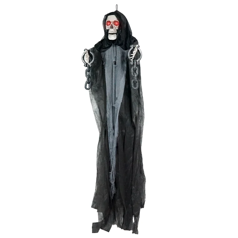 Led Scary Animated Life-Size Prop Skeleton Horror Flying Yard Halloween ...
