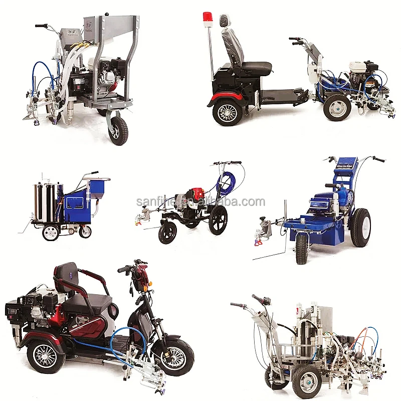 Electric Tricycle Ride-on Gas Line Striper Airless Paint Sprayer Road ...