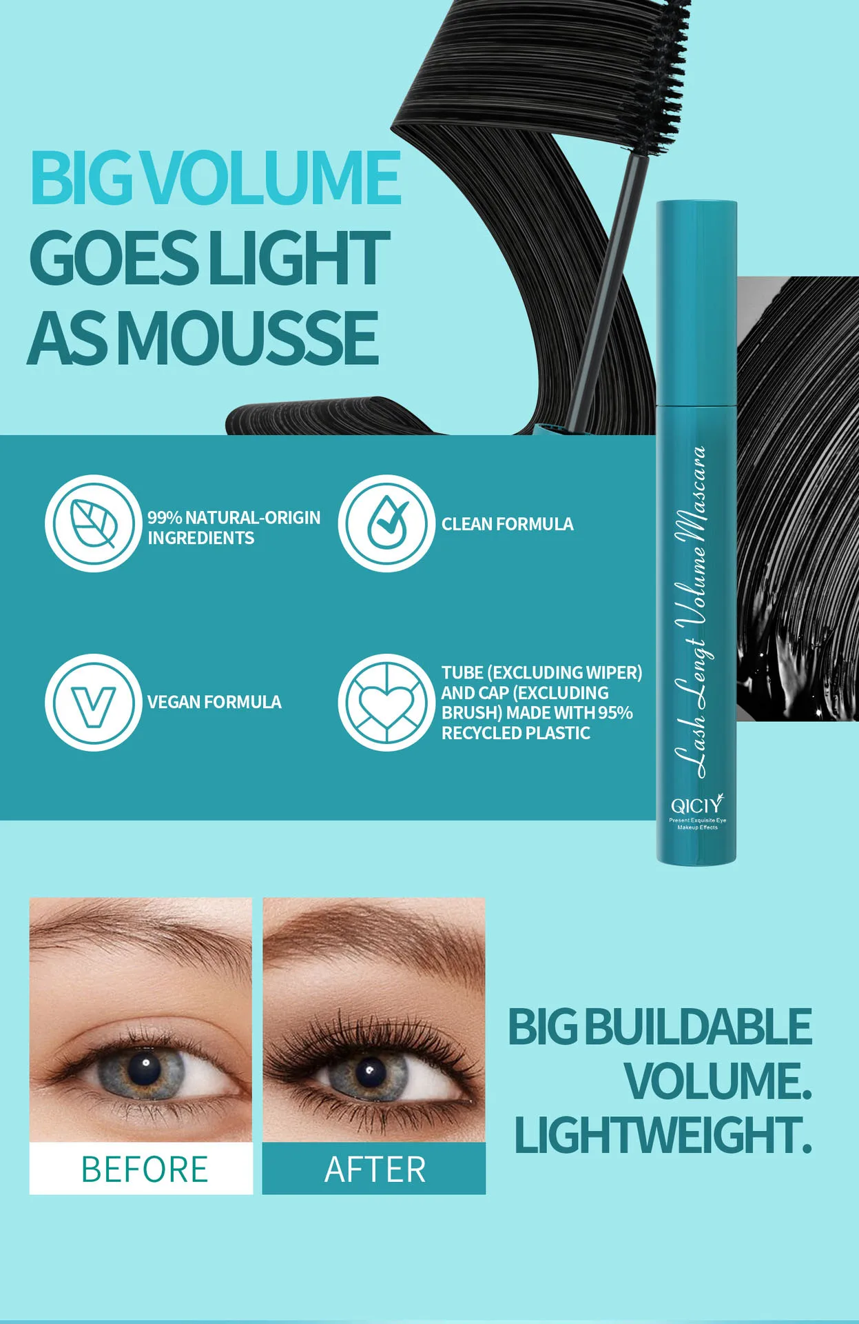 Wholesale Custom Mascara Eyelash Vegan Waterproof Long Lasting Mascara ...