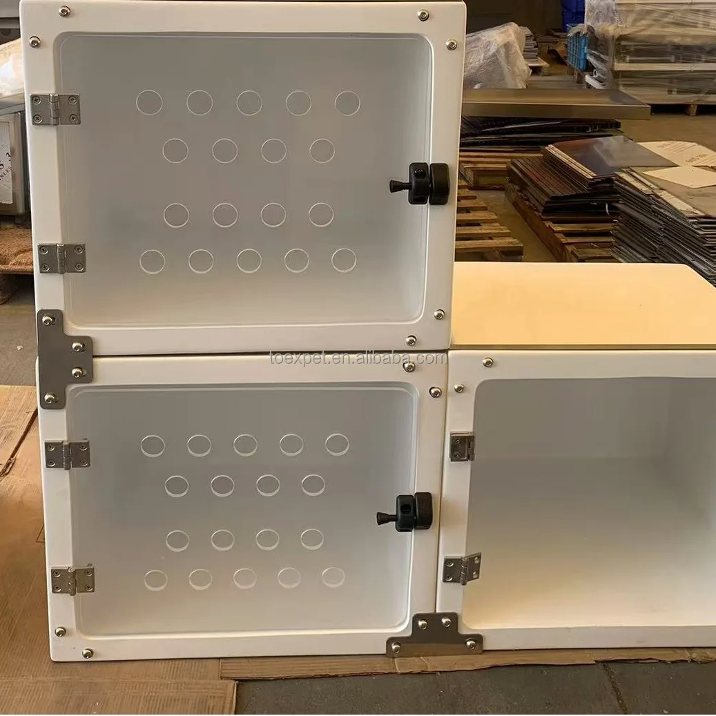 Small and Mini Fiberglass Cage/Box Veterinary Fiberglass Cat Cage Vet ...