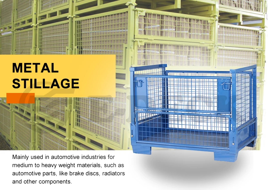 Stillage Cage Cargo Storage Steel Materials Detachable Powder Coating ...