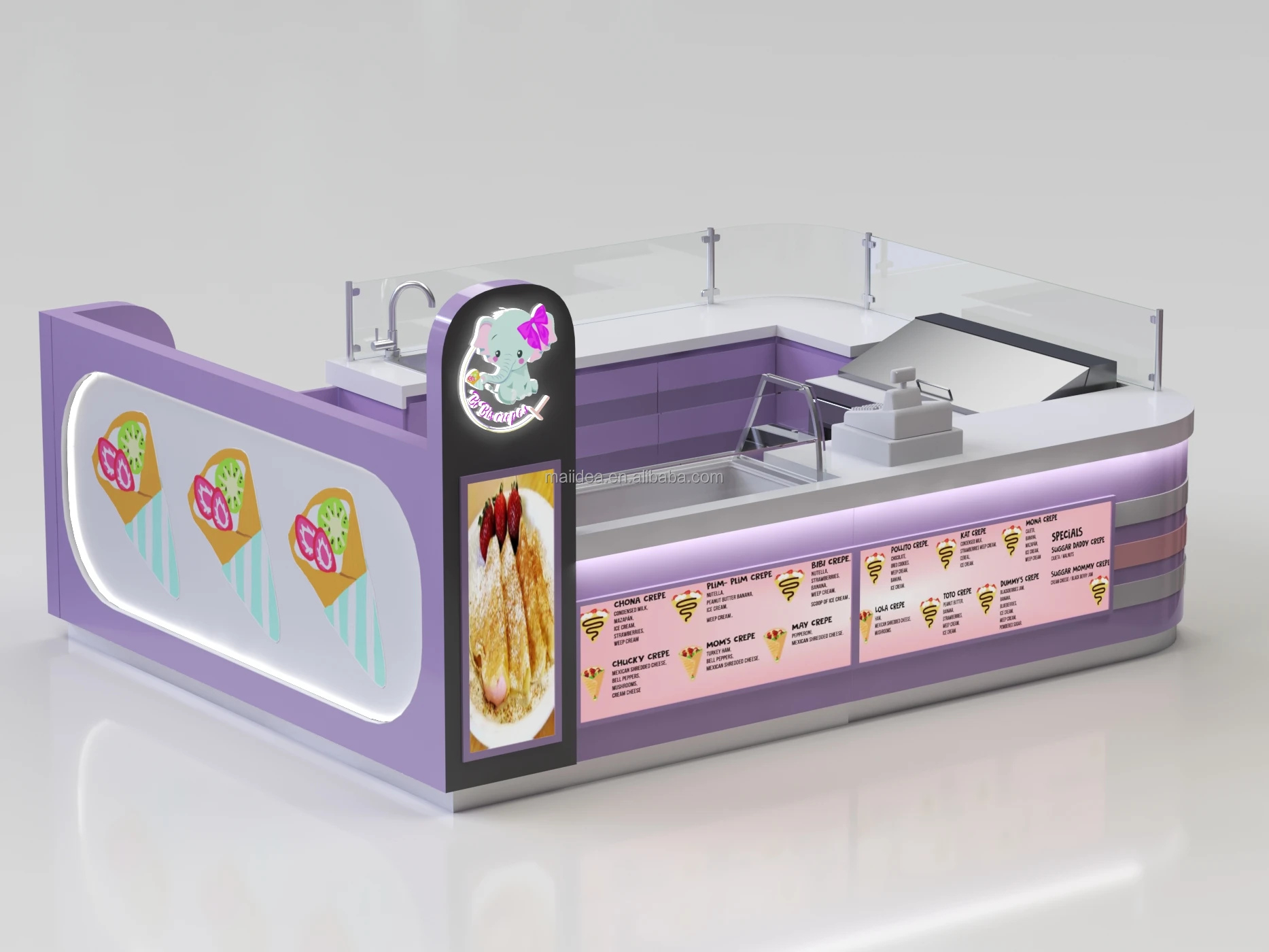Quioscos De Comida Para Centro Comercial,Ideas De Diseño Para Crepé ...