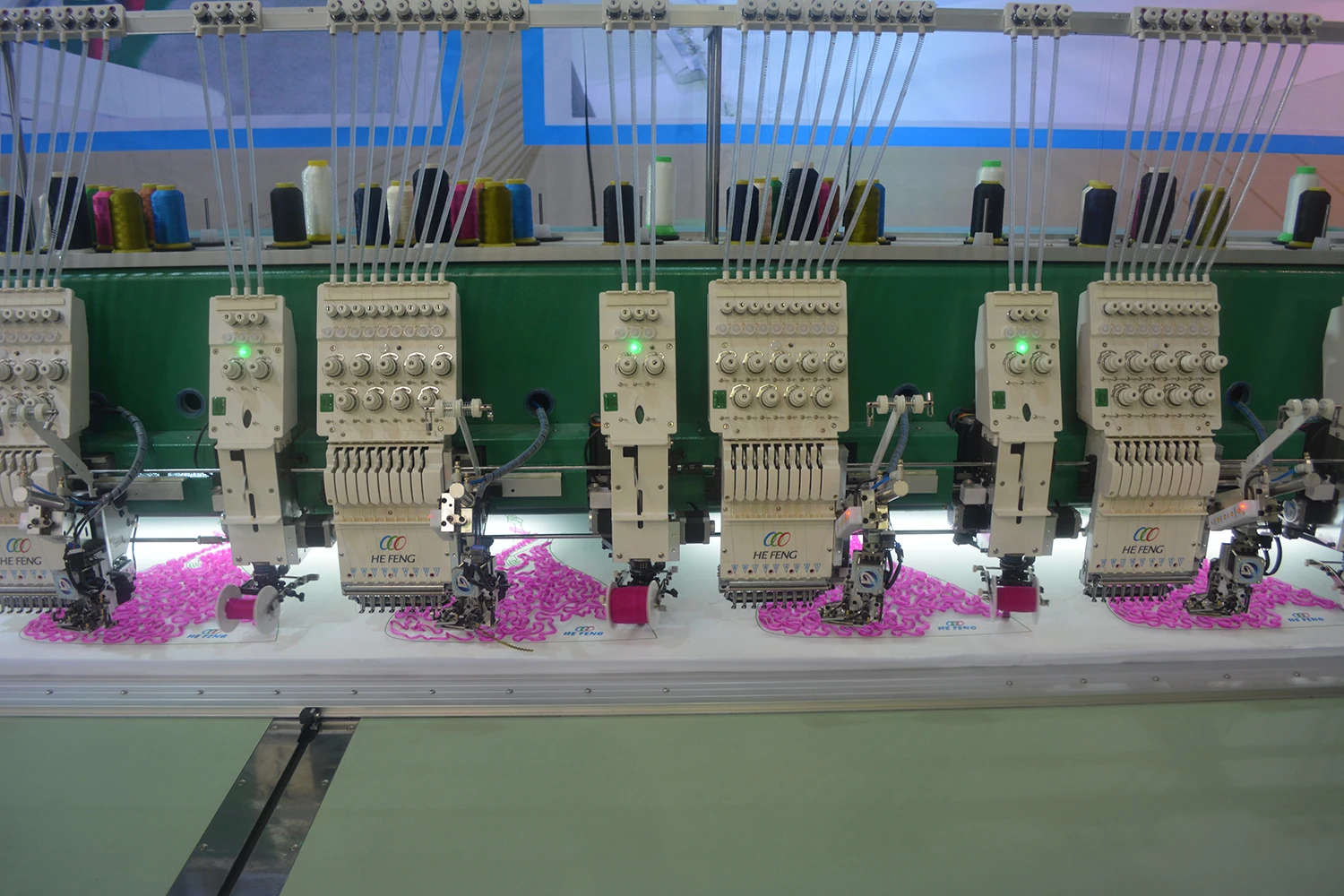 Multi Head Mixed Flat Coiling Cording Sequin Beading Embroidery Machine ...