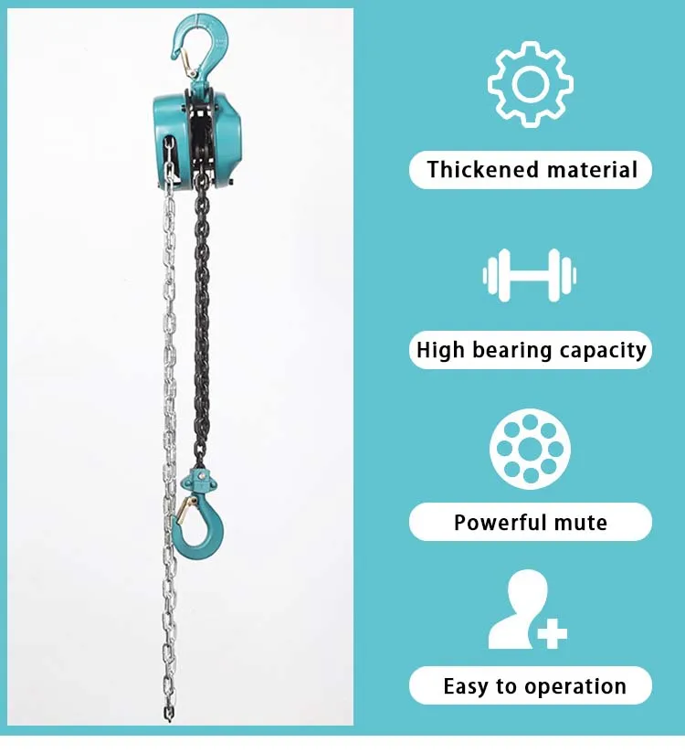 Certified Manual Chain Pulley Block Hoist For Food Industry Hand Crane ...