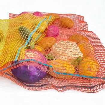 Customized 20kg 25kg 30kg Vegetable Fruit Packaging Net Bag Pe Raschel ...