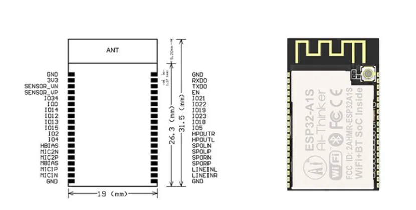 Hott Wifi Ble Module Esp32 A1s Serial To Wifi Aduio Kit Esp32 Audio Development Board Esp32