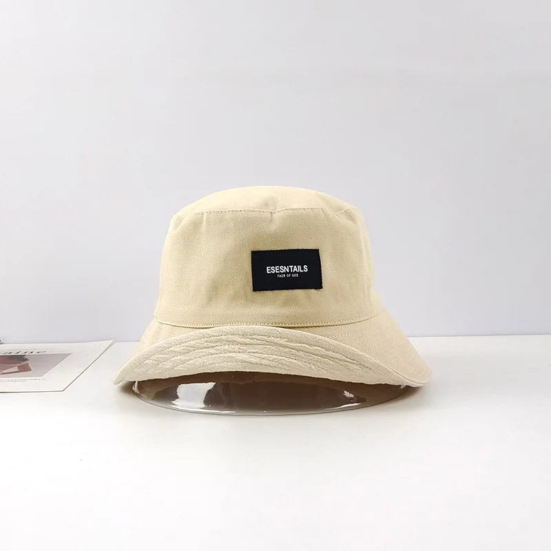 Custom Patch Logo Summer Short Brim Bucket Hats Cap 100% Cotton Plain ...