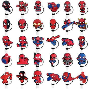 Cartoon Cool Marvel Spider Man Straw Toppers Dust Toppers Covers ...