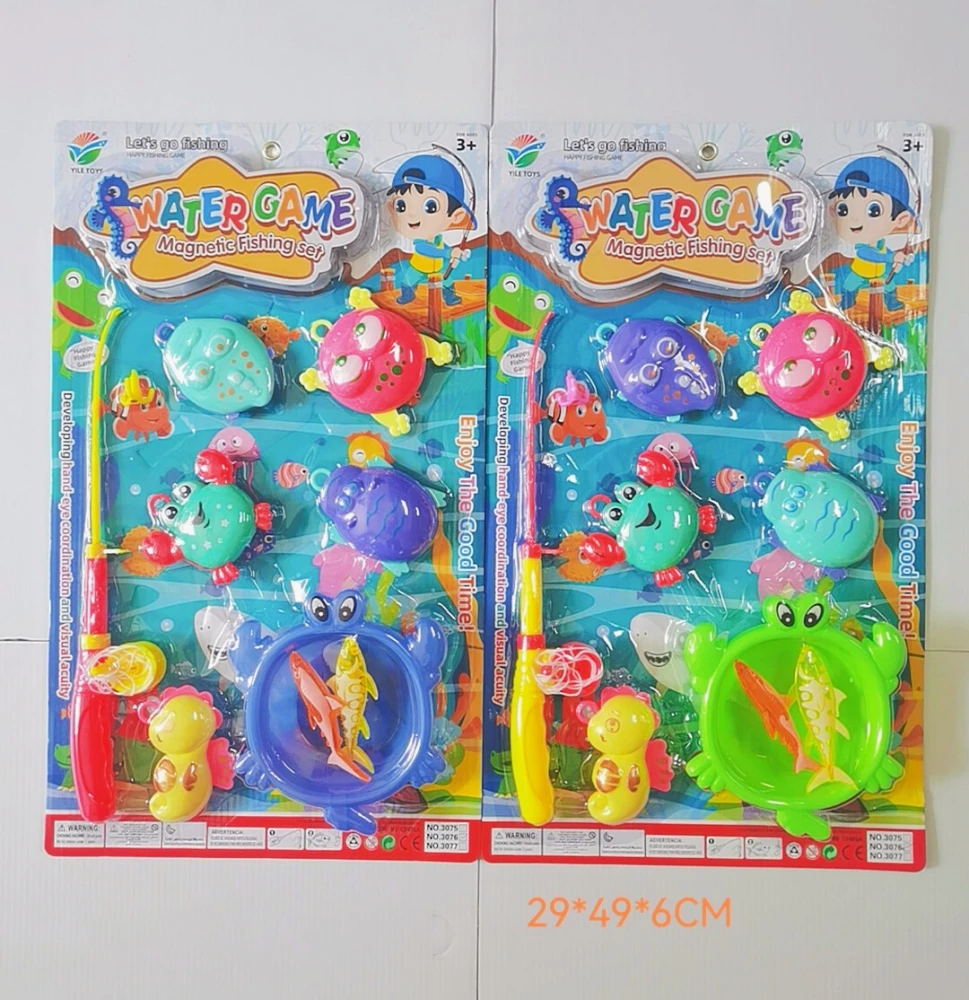Children Educational Colorful Magnetic Fishing Toy Summer Water Fishing ...
