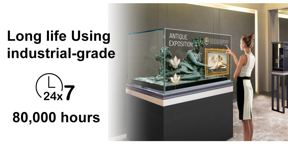 55 Inch 1080P Transparent Oled Display Showcase Cabinet Screen Panel ...