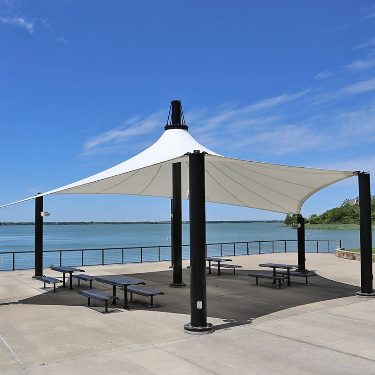 Hot Sale Waterproof Pvdf Ptfe Tension Shade Architecture Tensile ...