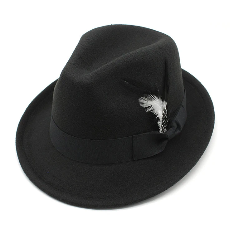 Stock Men Faux Wool Felt Hat Quality Jazz Fedora Hats| Alibaba.com