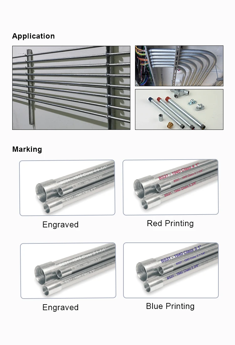 BS31-1940 Electrical Rigid Conduit - Galvanized Steel Tubing