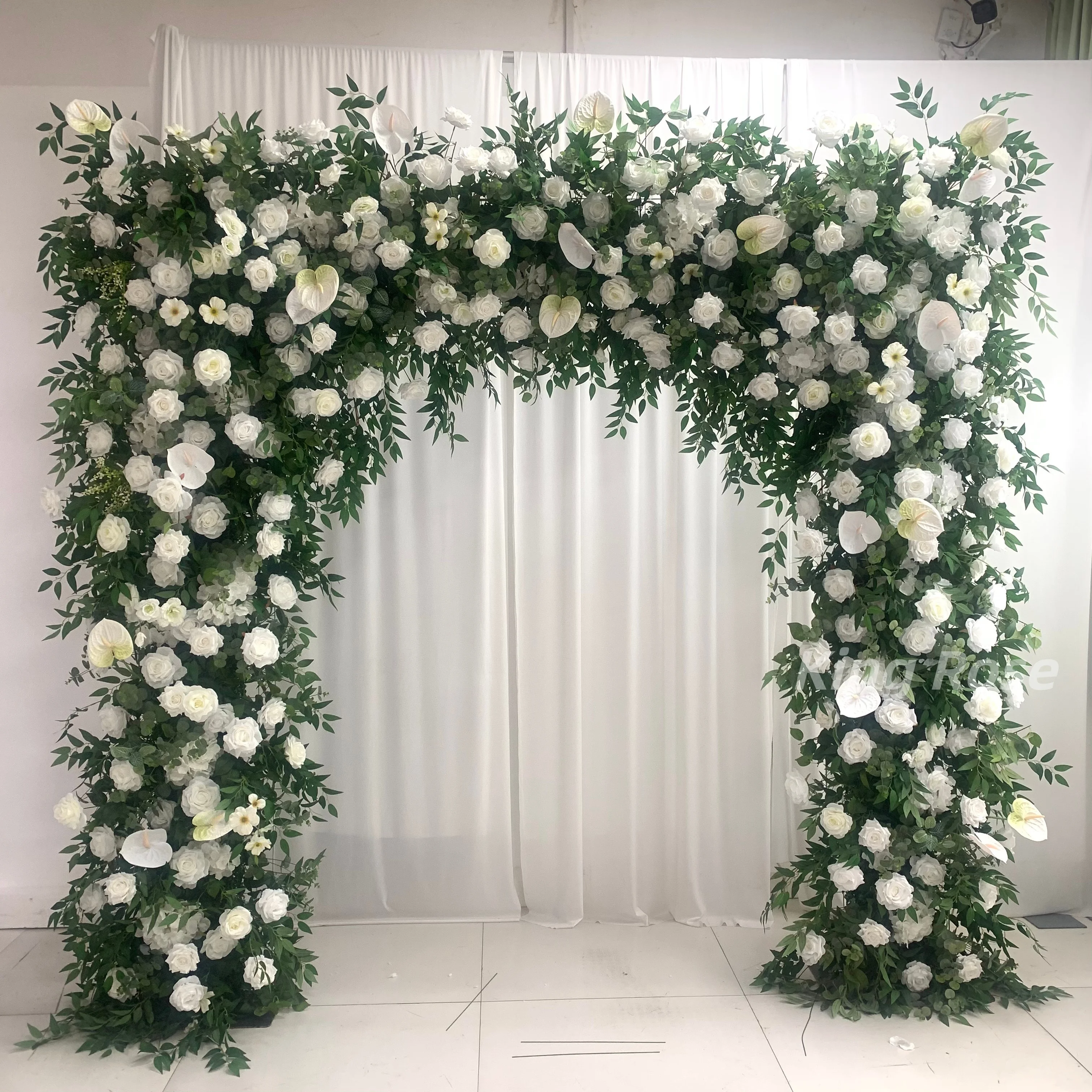 Wholesale Artificial White Silk Flower Arch Wedding Arch Flower ...