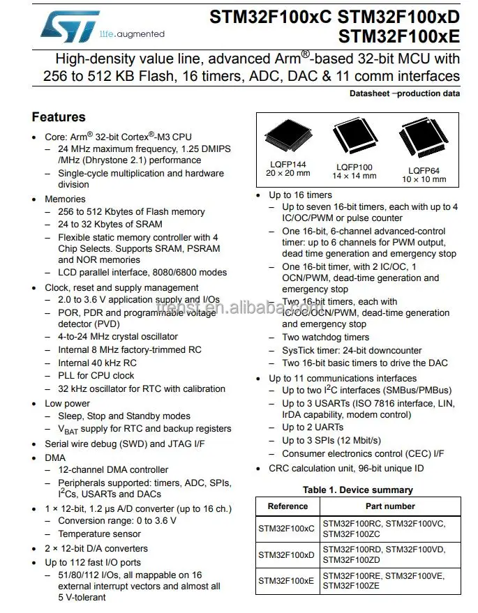 Stm32f1 Microcontroller Ic Stm32f100vdt6b New Original Brand Chip Stm32f100vdt6btr Shenzhen In ...