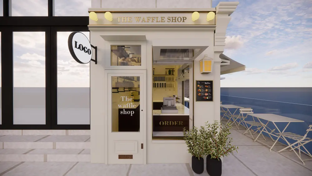 Modern Cafe Counter Design - Custom Coffee Bar Solutions