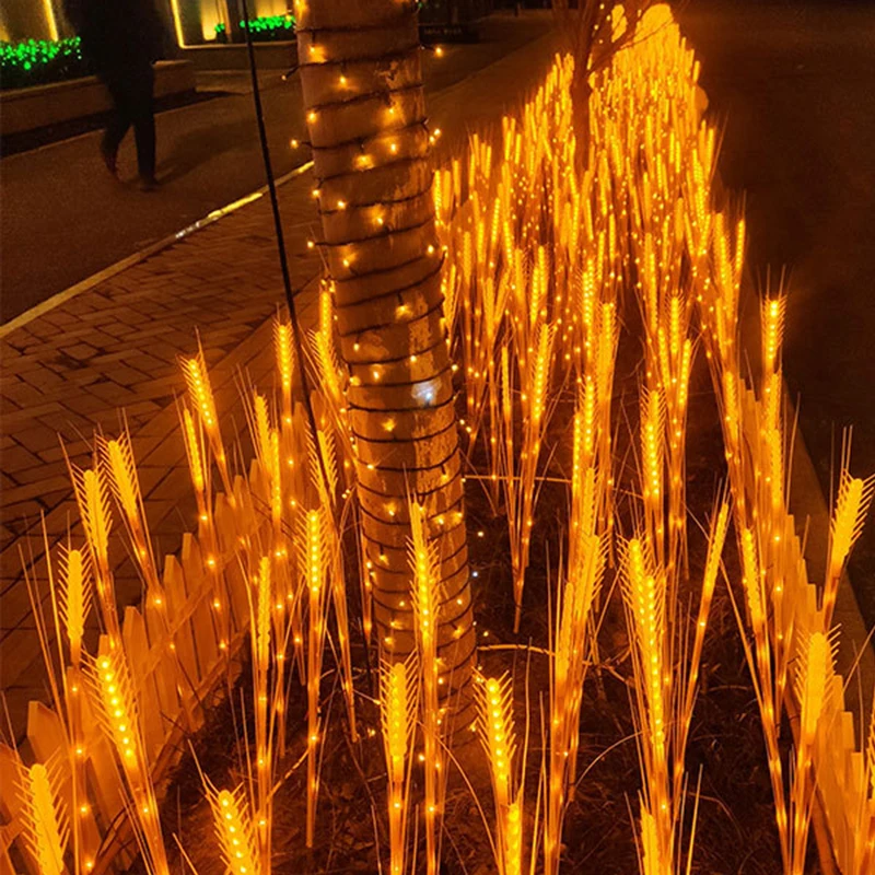 Outdoor Natural LED Wheat Ear Light Christmas Garden Holiday Decoration ...
