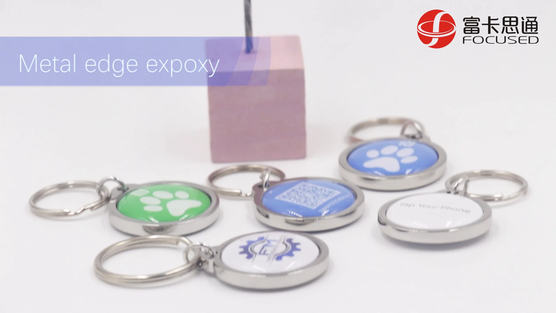 Custom Programmable Rfid Digital Keyfob Social Media Pvc Epoxy Tap ...