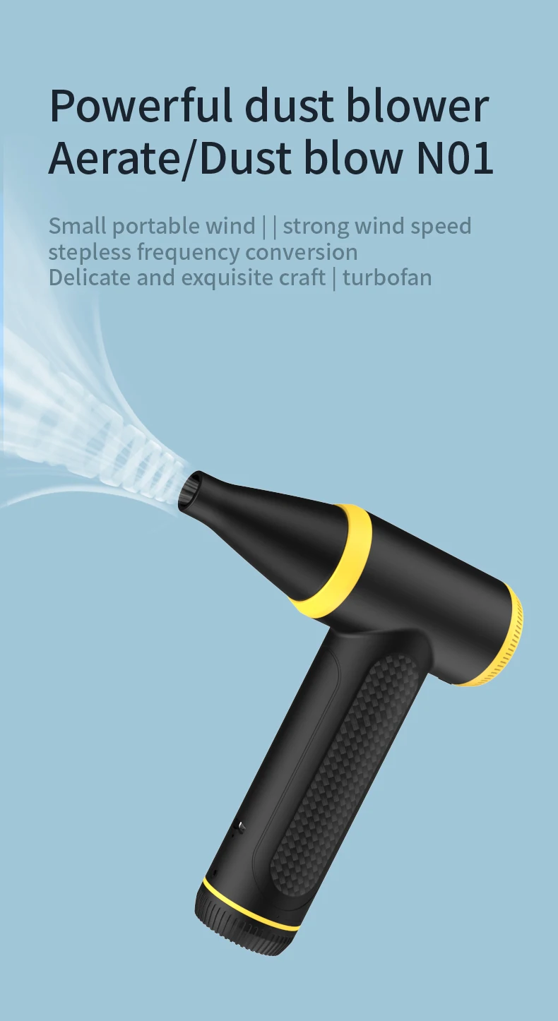 Compressed Air Duster Electric Blow Gun 6000mah 100000rpm Keyboard ...